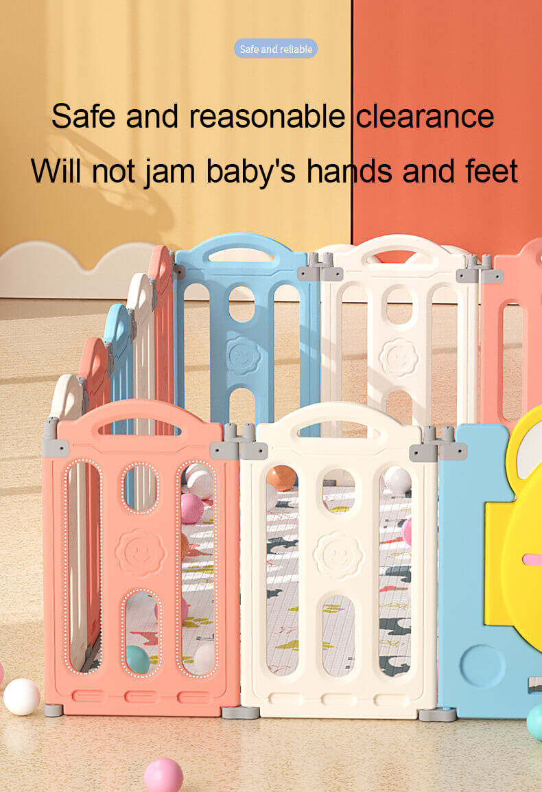Cartoon playpen baby fence foldable toddler activity center safety play ...