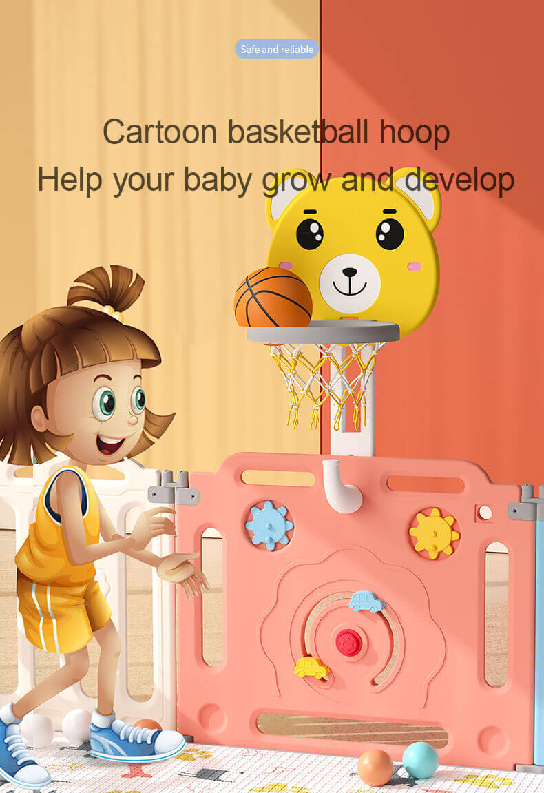 Cartoon playpen baby fence foldable toddler activity center safety play ...